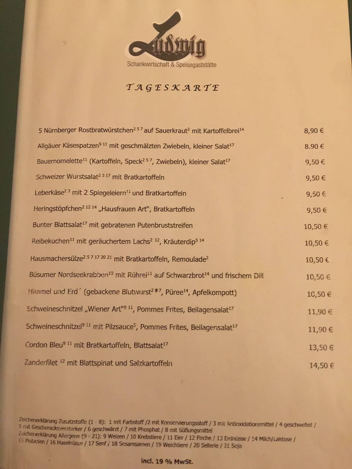 Ludwig Schankwirtschaft Speisegaststatte