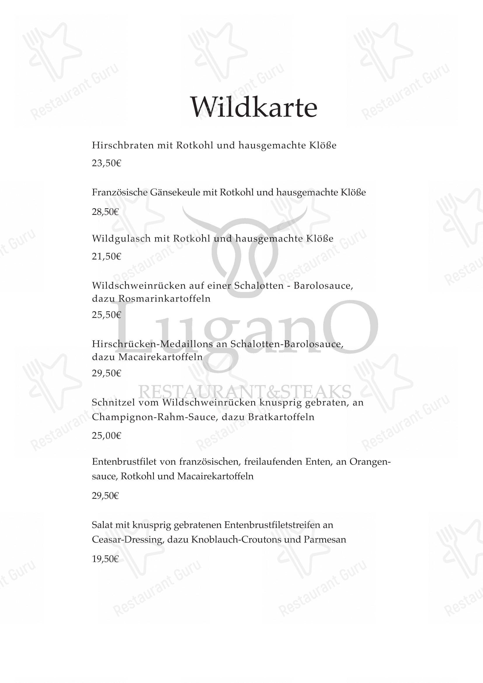 Speisekarte von Lugano Gastro Restaurant & Café, Oberhausen ...