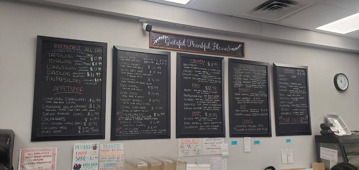 Menu at Luzviminda Grocery and Restaurant, Woodbridge Township