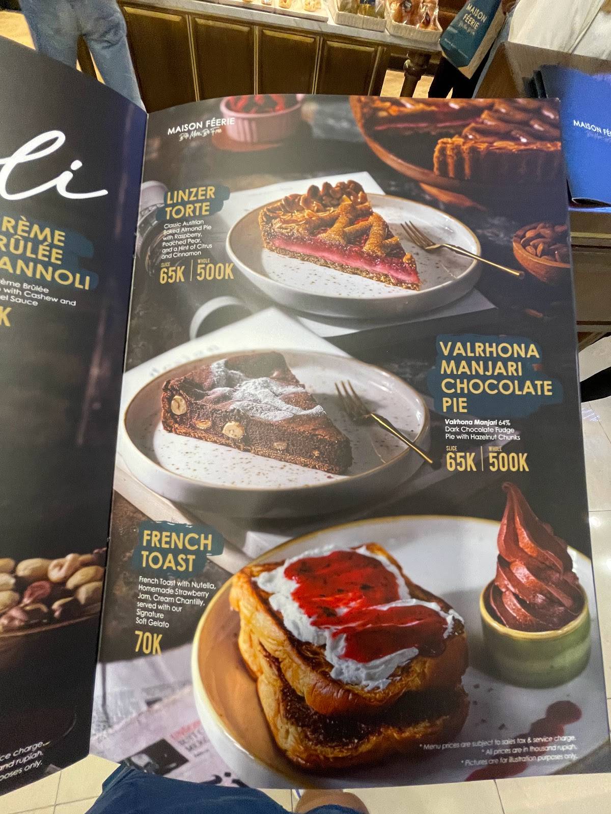 Carta del restaurante MAISON FEERIE - Mall Central Park, West Jakarta