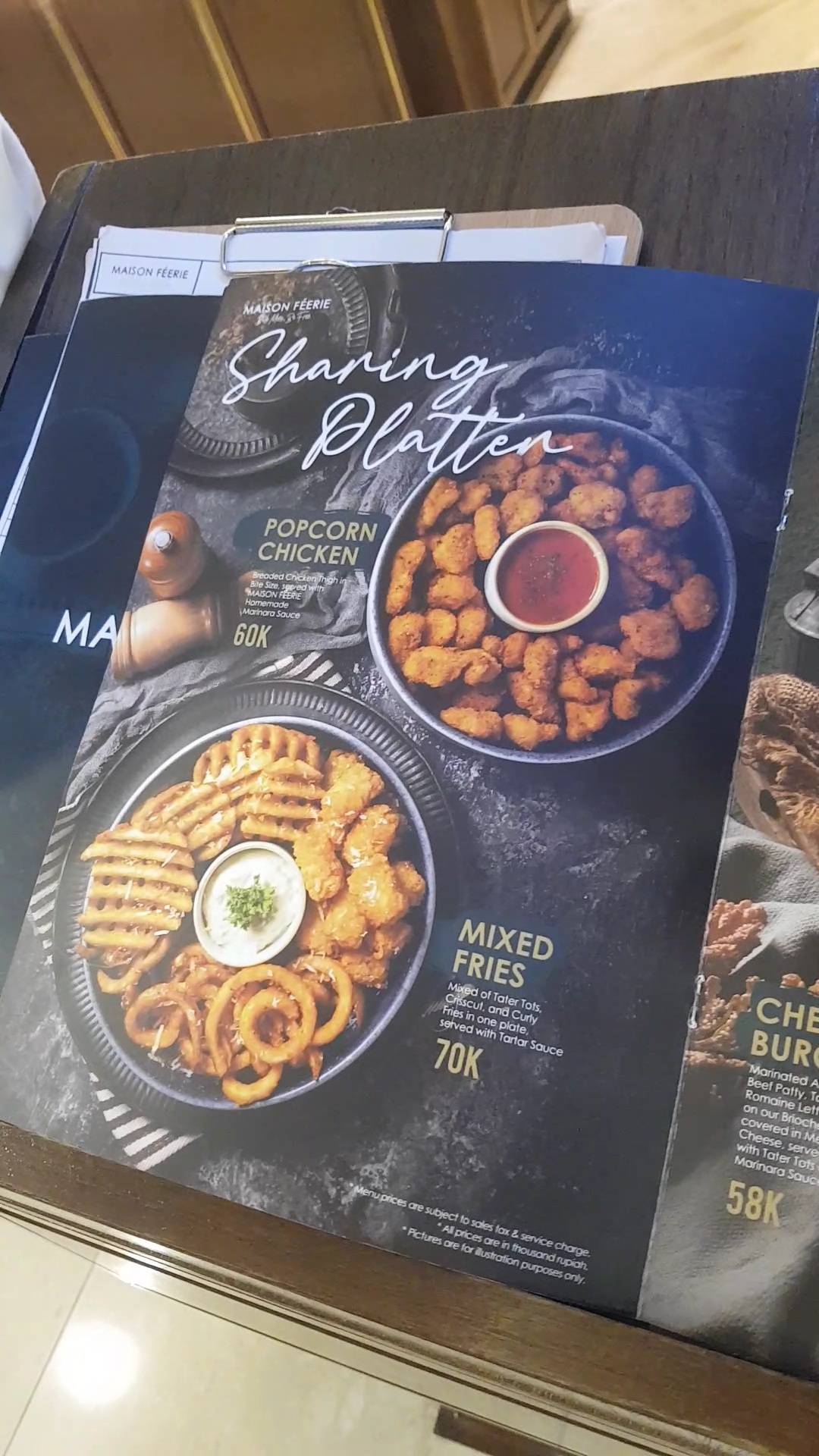 Carta del restaurante MAISON FEERIE - Mall Central Park, West Jakarta
