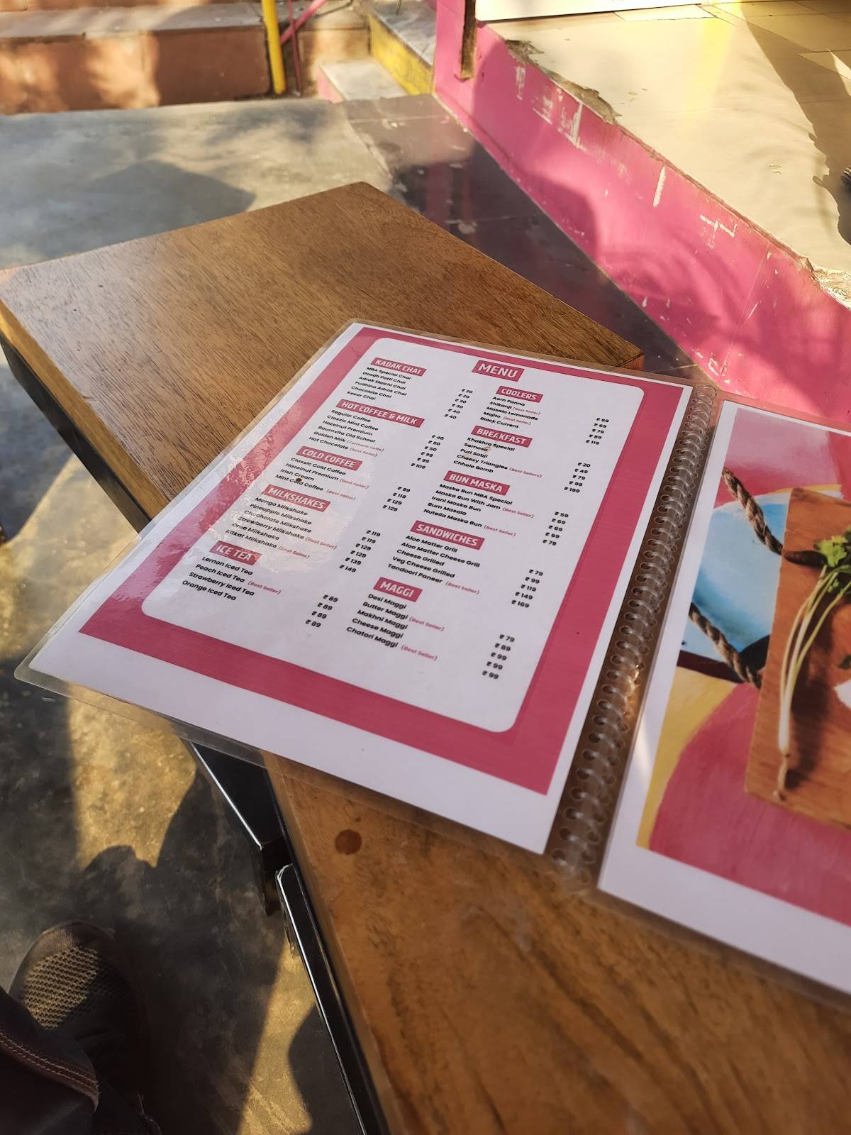 Menu at MBA chaiwala Navrangpura, Ahmedabad