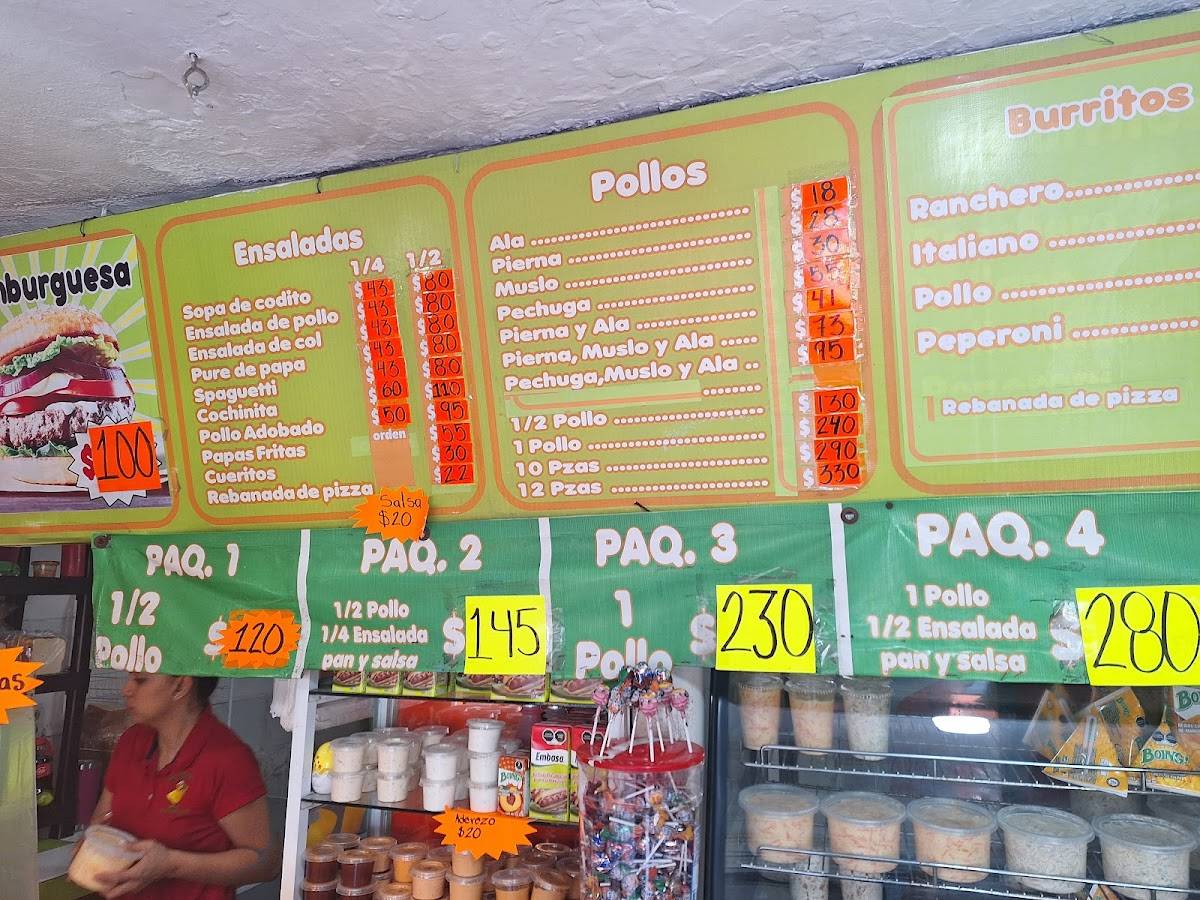 Menu at MI POLLO restaurant, Tampico
