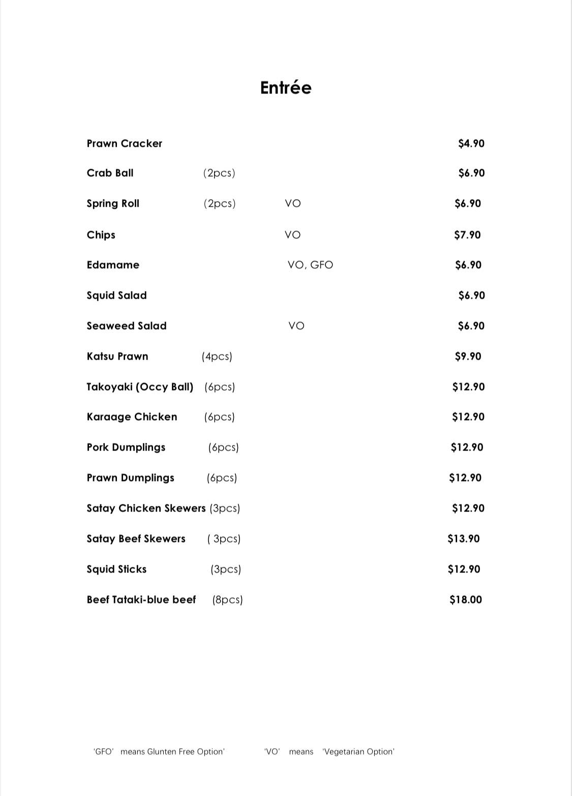 Menu at MISS FANG CAFE & RESTAURANT, Carnarvon