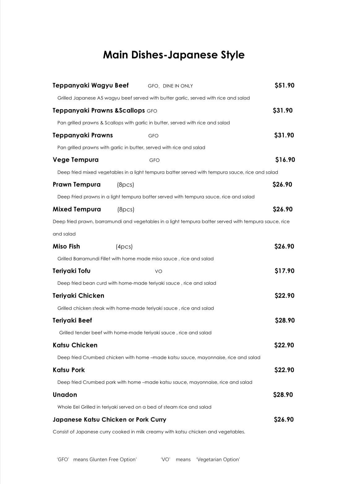 Menu at MISS FANG CAFE & RESTAURANT, Carnarvon