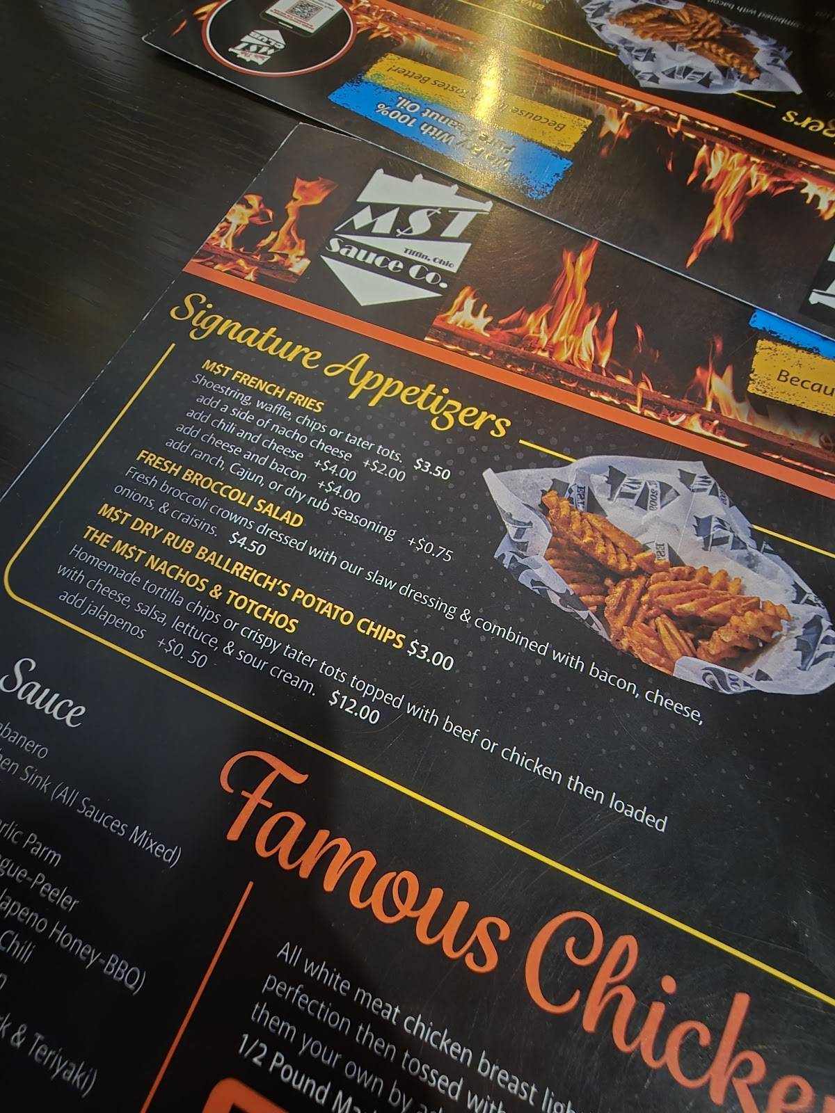 Menu at MST Pub & Grub/ Sauce Company, Tiffin, 92 Madison St