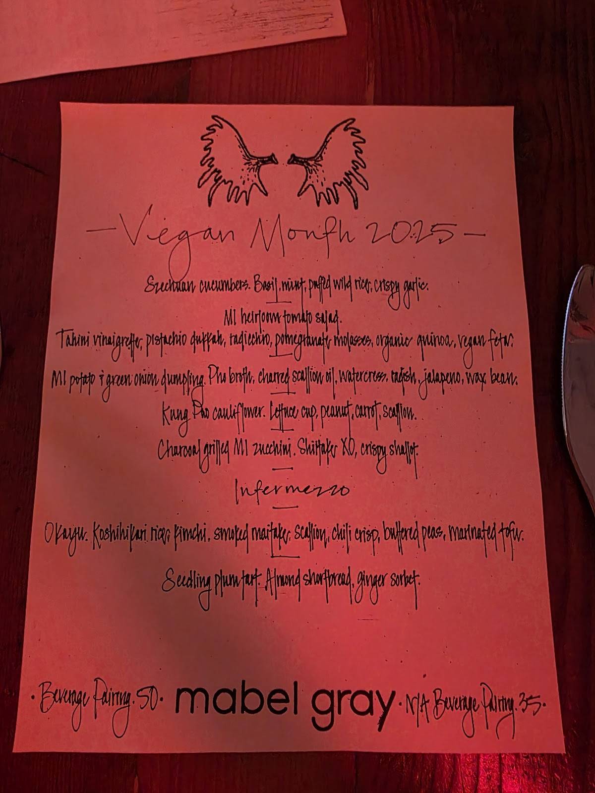 Menu at Mabel Gray restaurant, Hazel Park