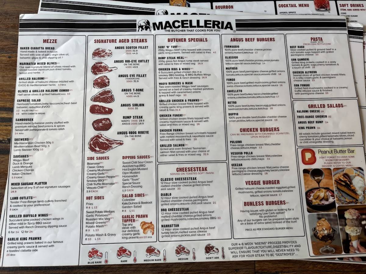Menu at Macelleria Newtown pub & bar, Newtown, 73-75 Enmore Rd