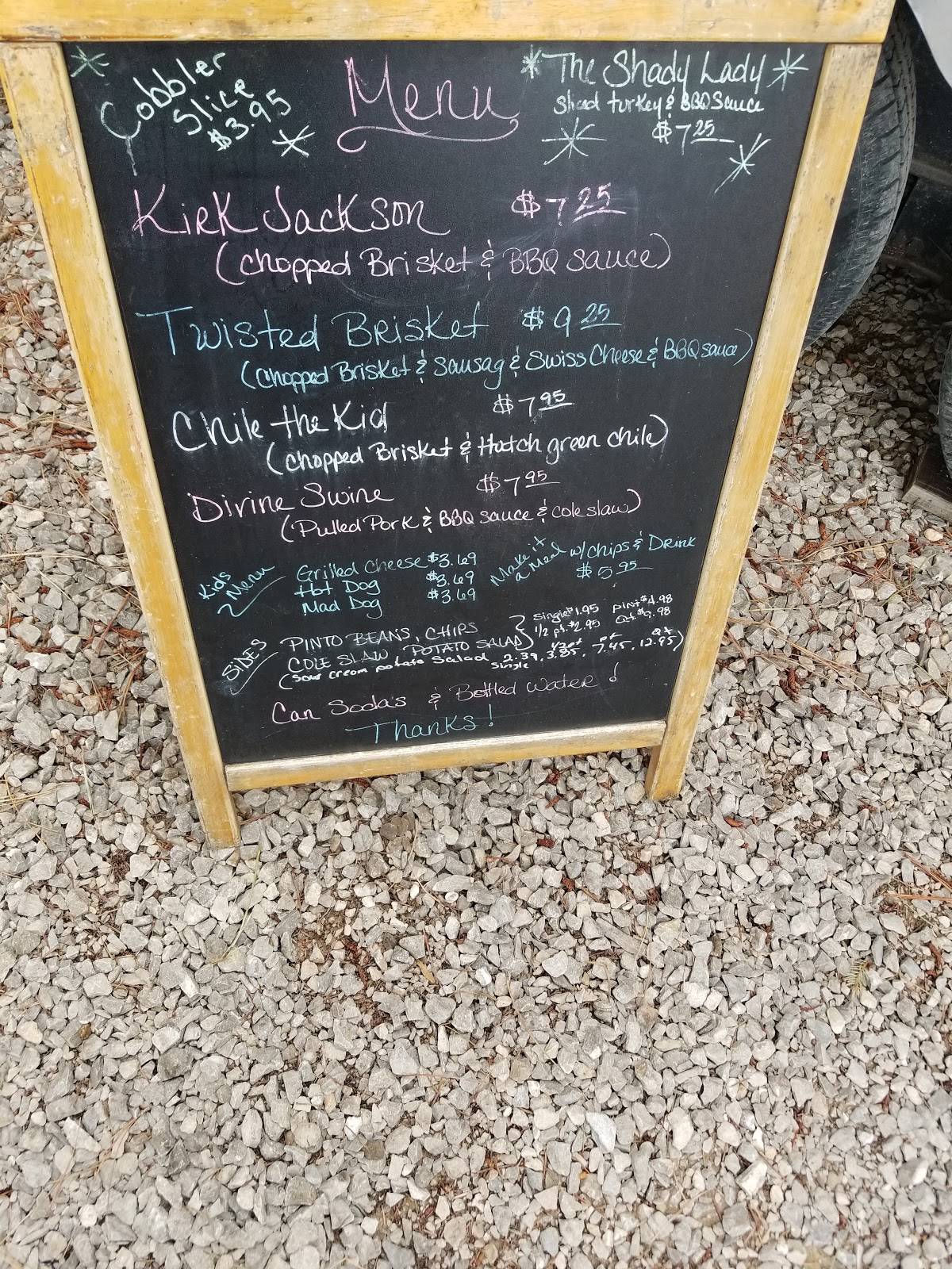 Menu at Mad Jack's Mountaintop Barbecue, Cloudcroft
