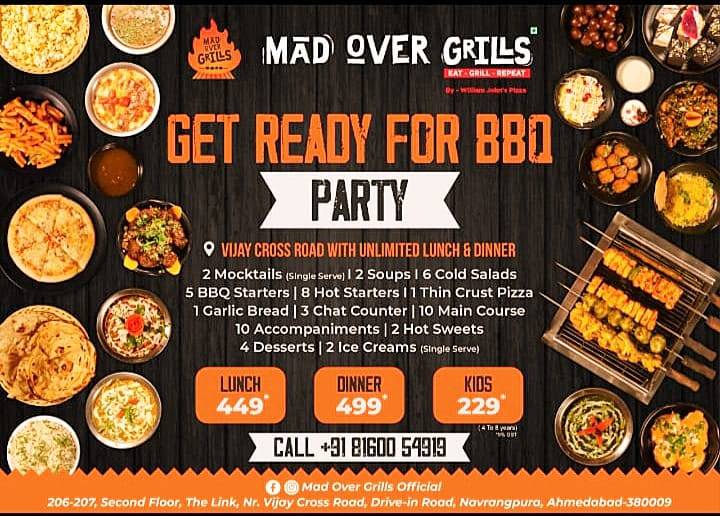 Menu at Mad Over Grills(Vijay Cross Road), Ahmedabad