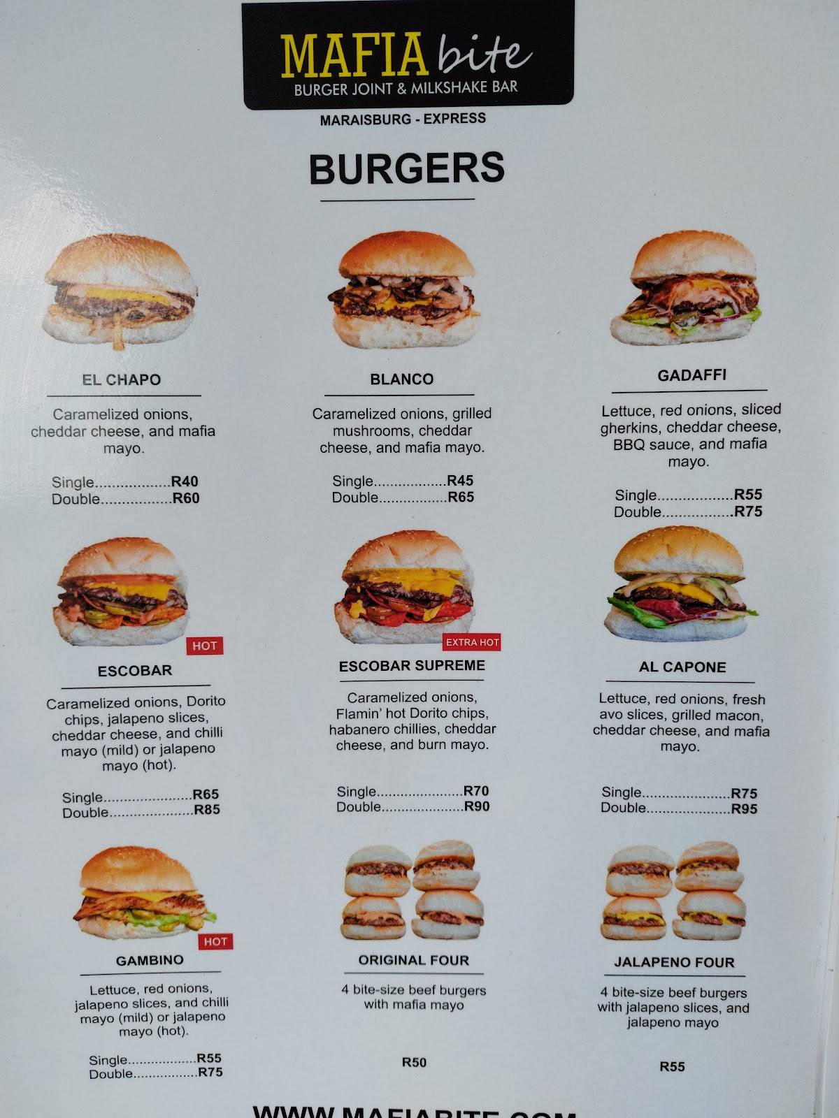 Menu at Mafia Bite - Maraisburg restaurant, Randburg