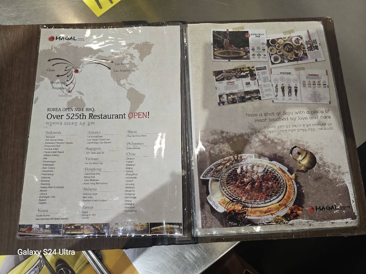 Carta de Magal Korean BBQ Hublife Jakarta, West Jakarta