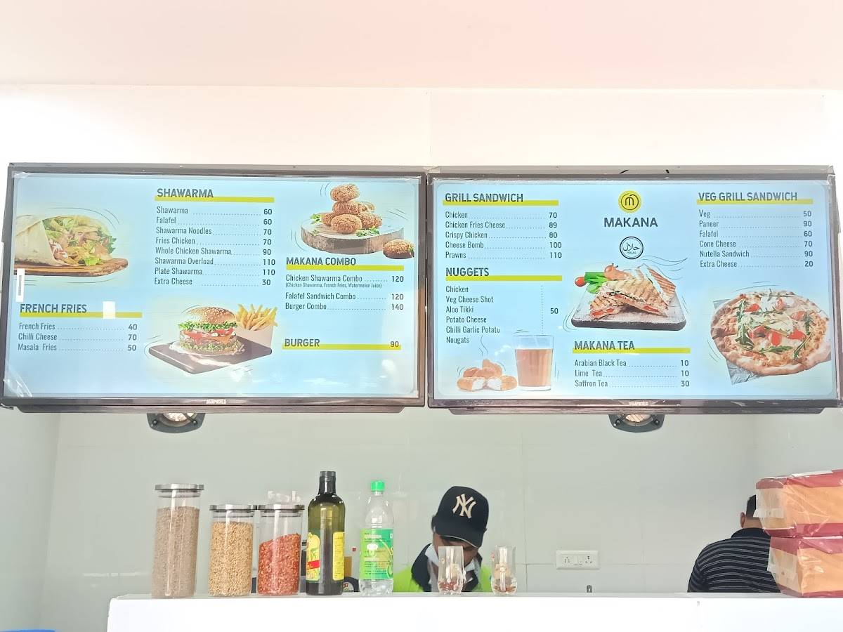 Menu at Makana, Bengaluru
