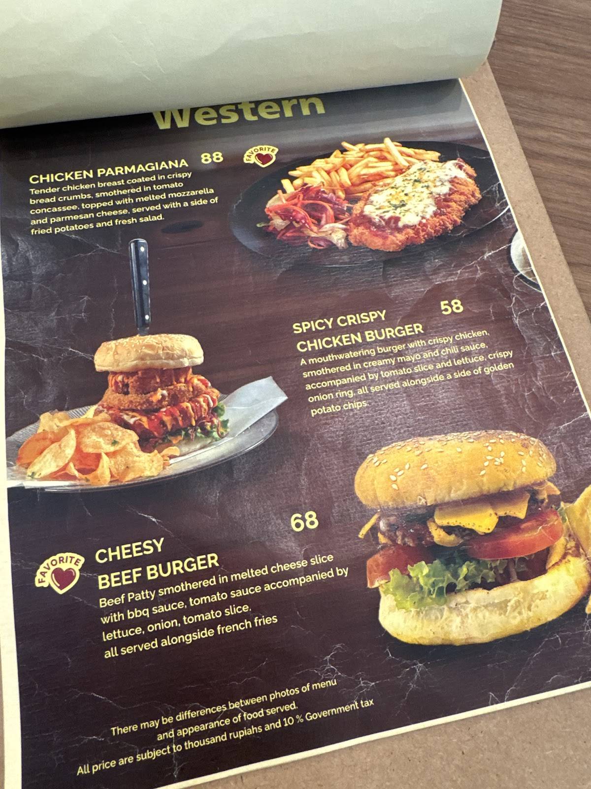 Menu at Cocospace Cafe, Makassar
