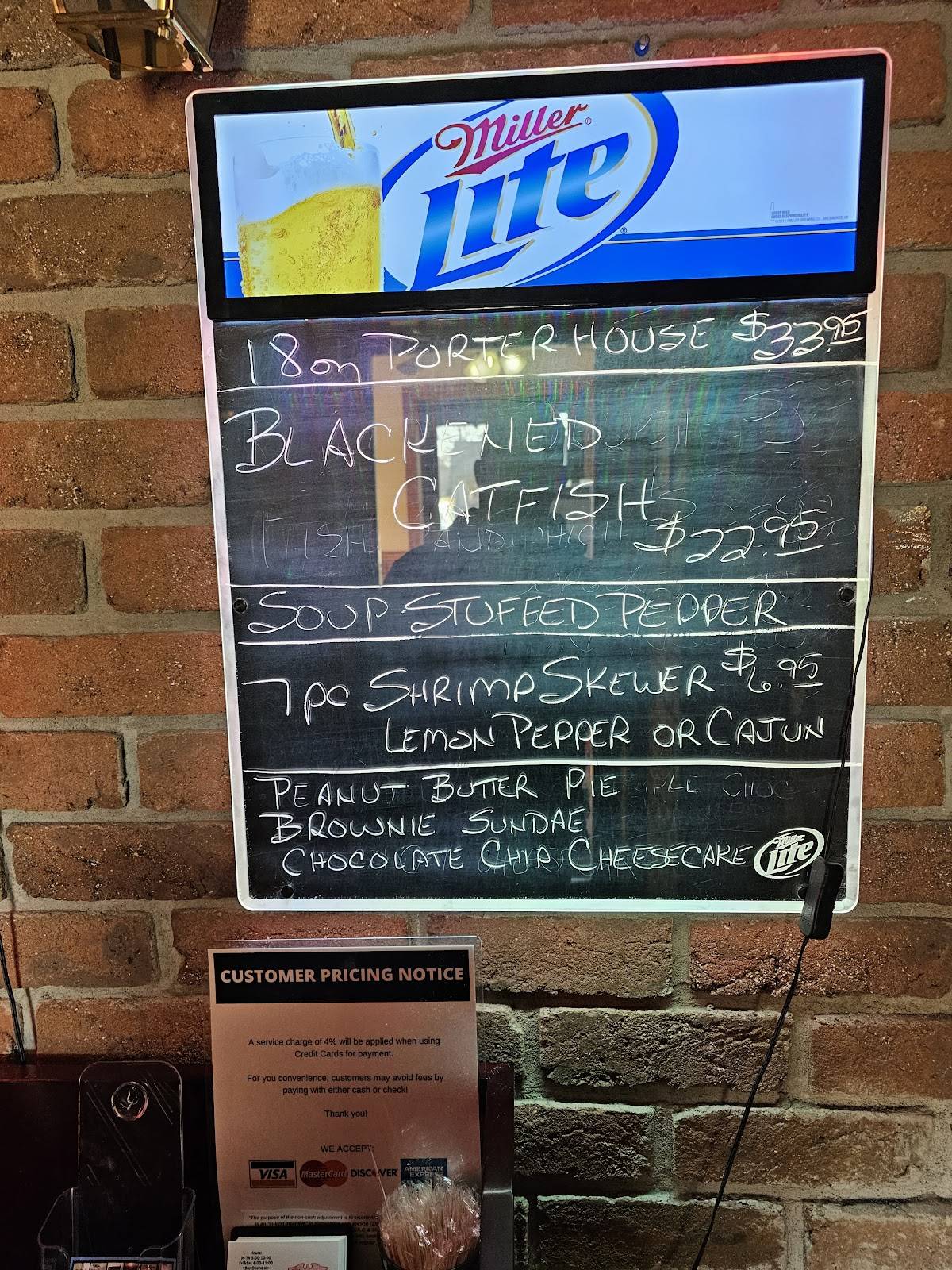 Menu at Malcuit's Tavern pub & bar, Strasburg