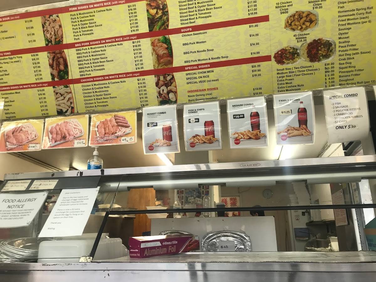 Menu at Maling Food Bar, Auckland
