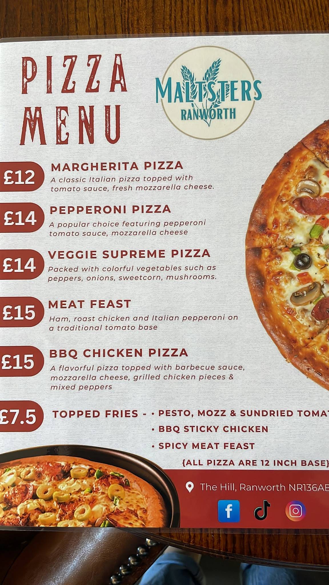 Menu at Maltsters Ranworth pub & bar, Ranworth
