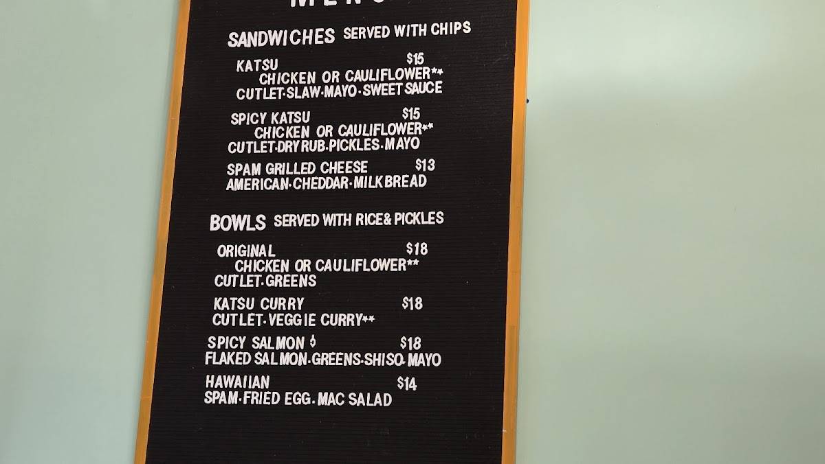 Menu at Mama Yoshi Mini Mart restaurant, New York City