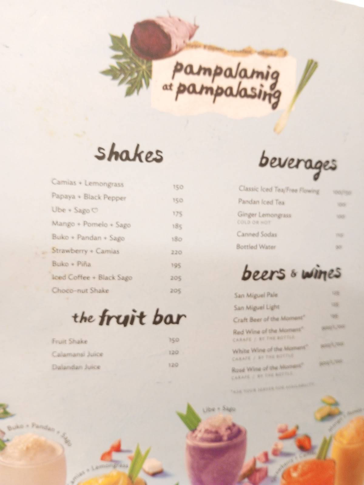 Menu at Manam - Festival Mall restaurant, Muntinlupa