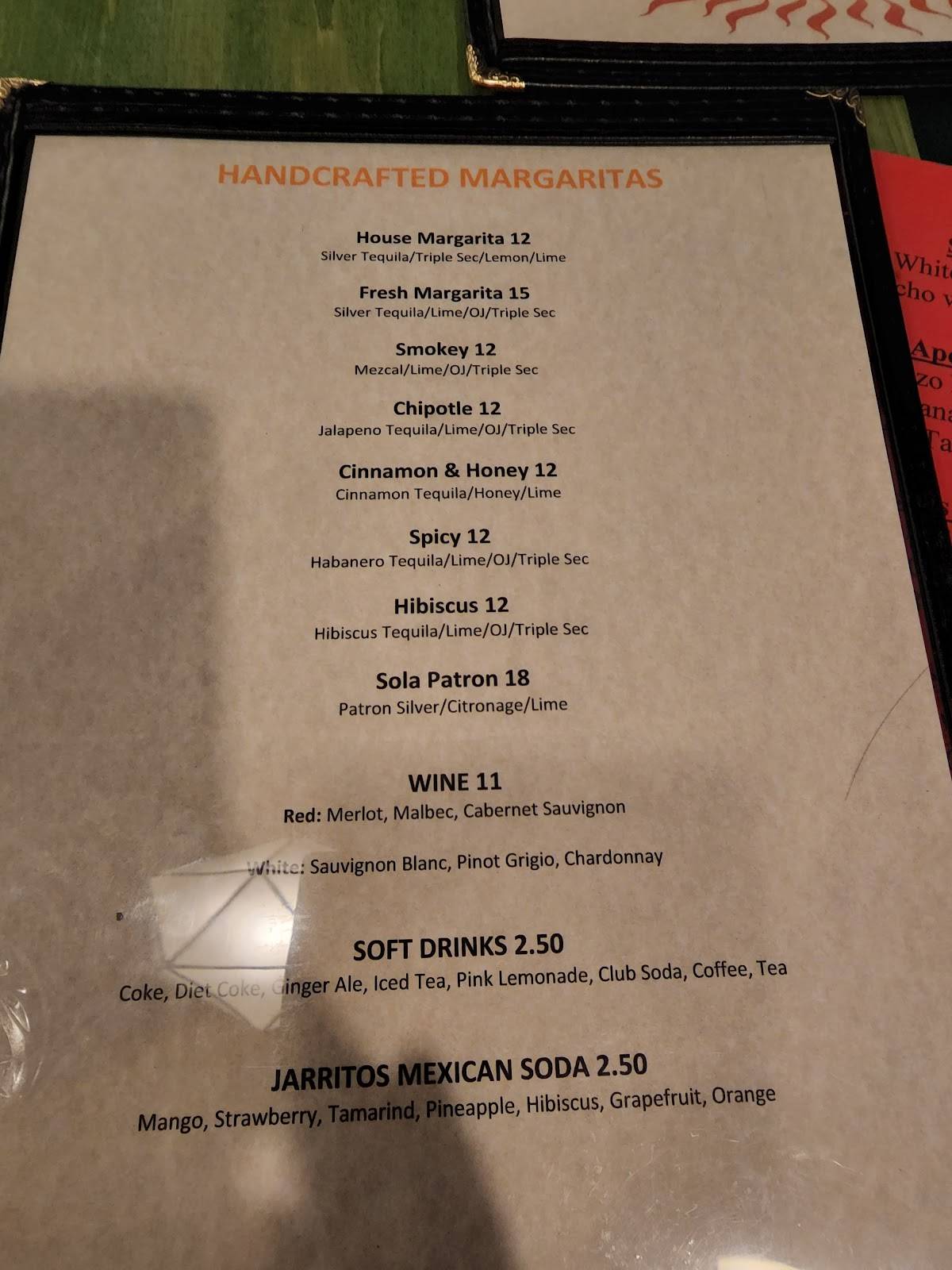 Menu at Mañana Cafe, Groton