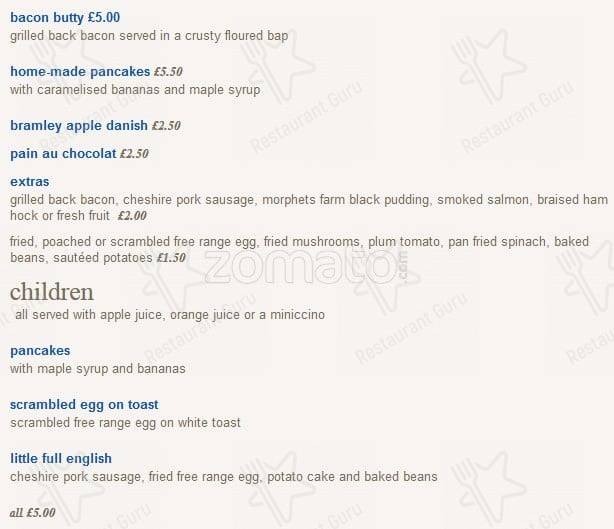 Menu at Albert’s Didsbury Restaurant & Bar, Manchester