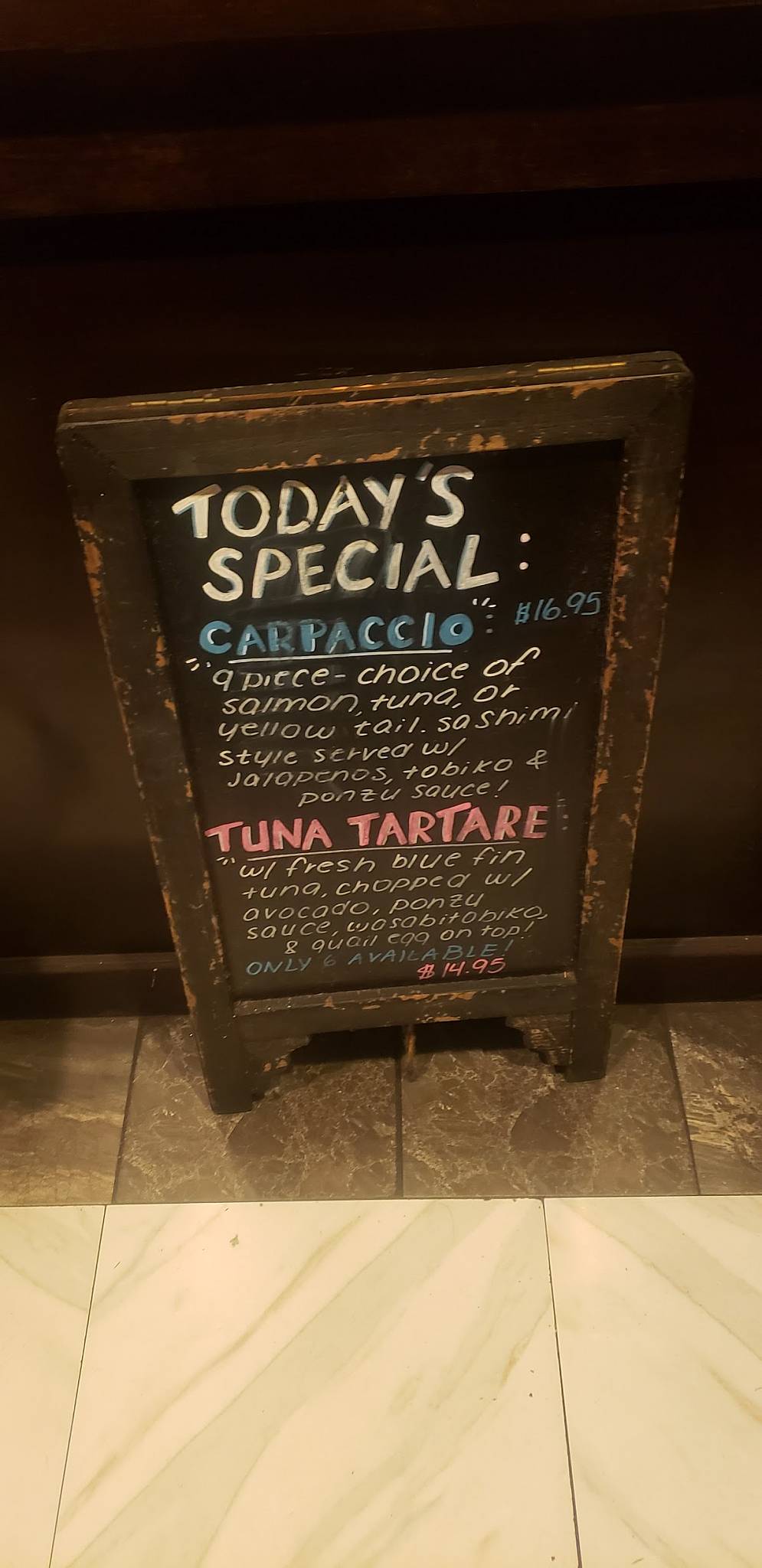 Menu at Mandolin Sushi & Japanese steak house restaurant, Tacoma
