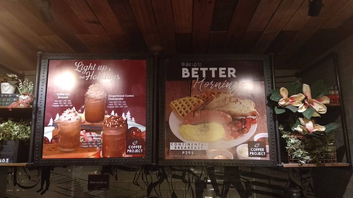 Carta del café Coffee Project co-lab, Manila, 2587 Taft Ave