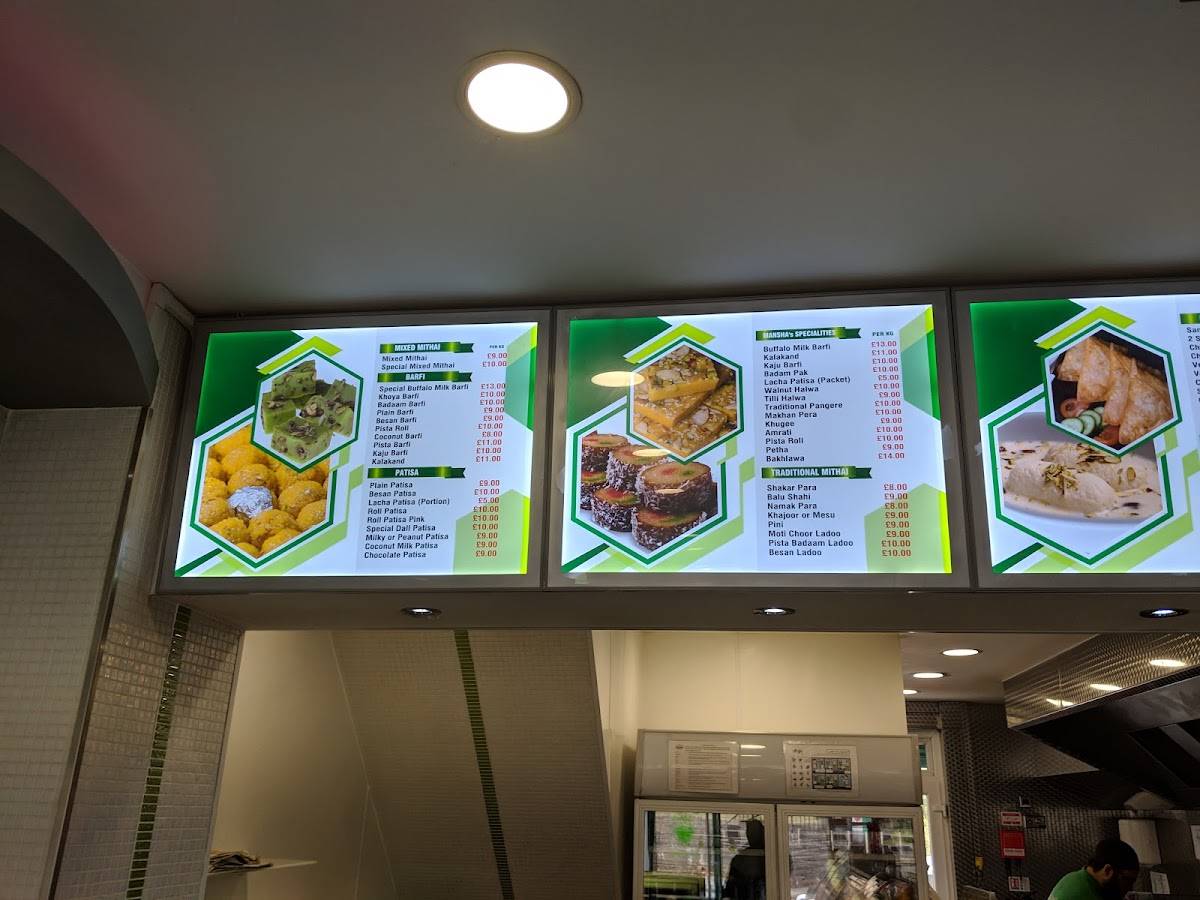 Menu at Mansha Sweet Centre restaurant, Blackburn