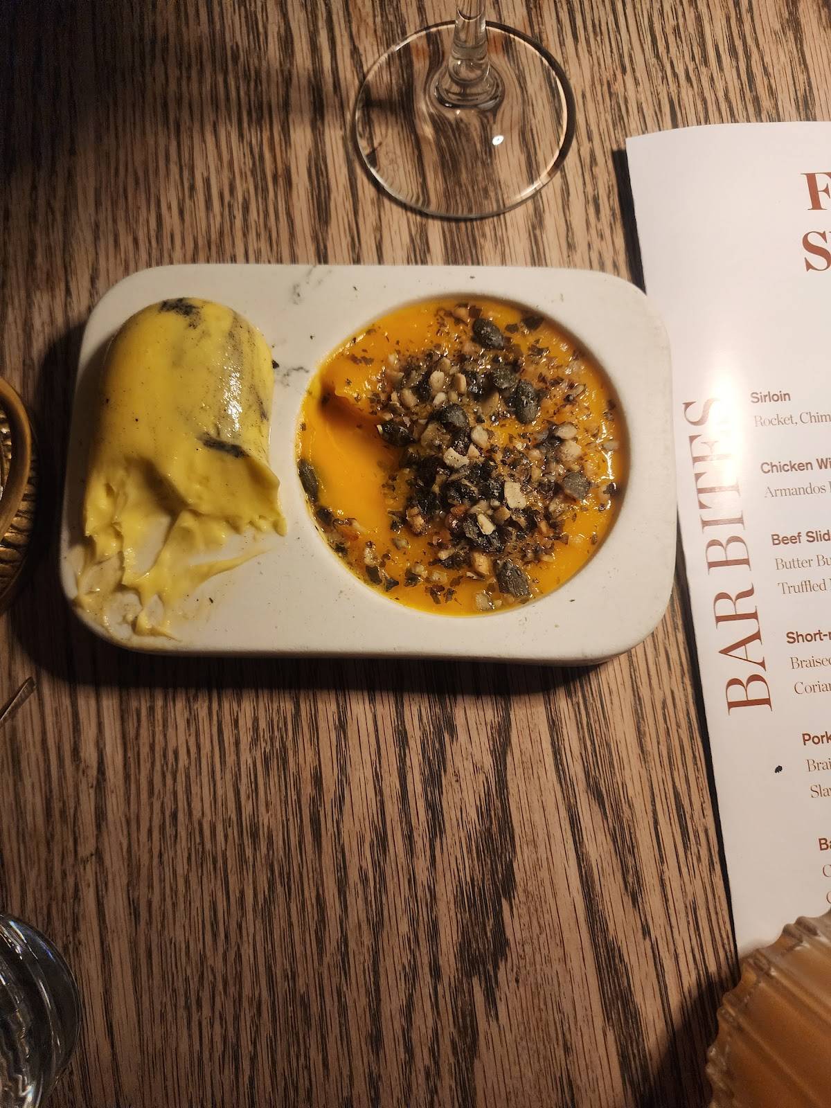 Menu at Marble Restaurant, Johannesburg