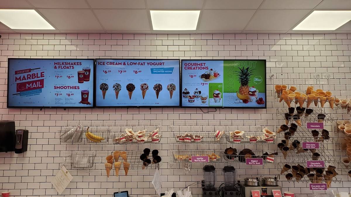 Menu at Marble Slab Creamery, Edmonton, Terrace Rd NW