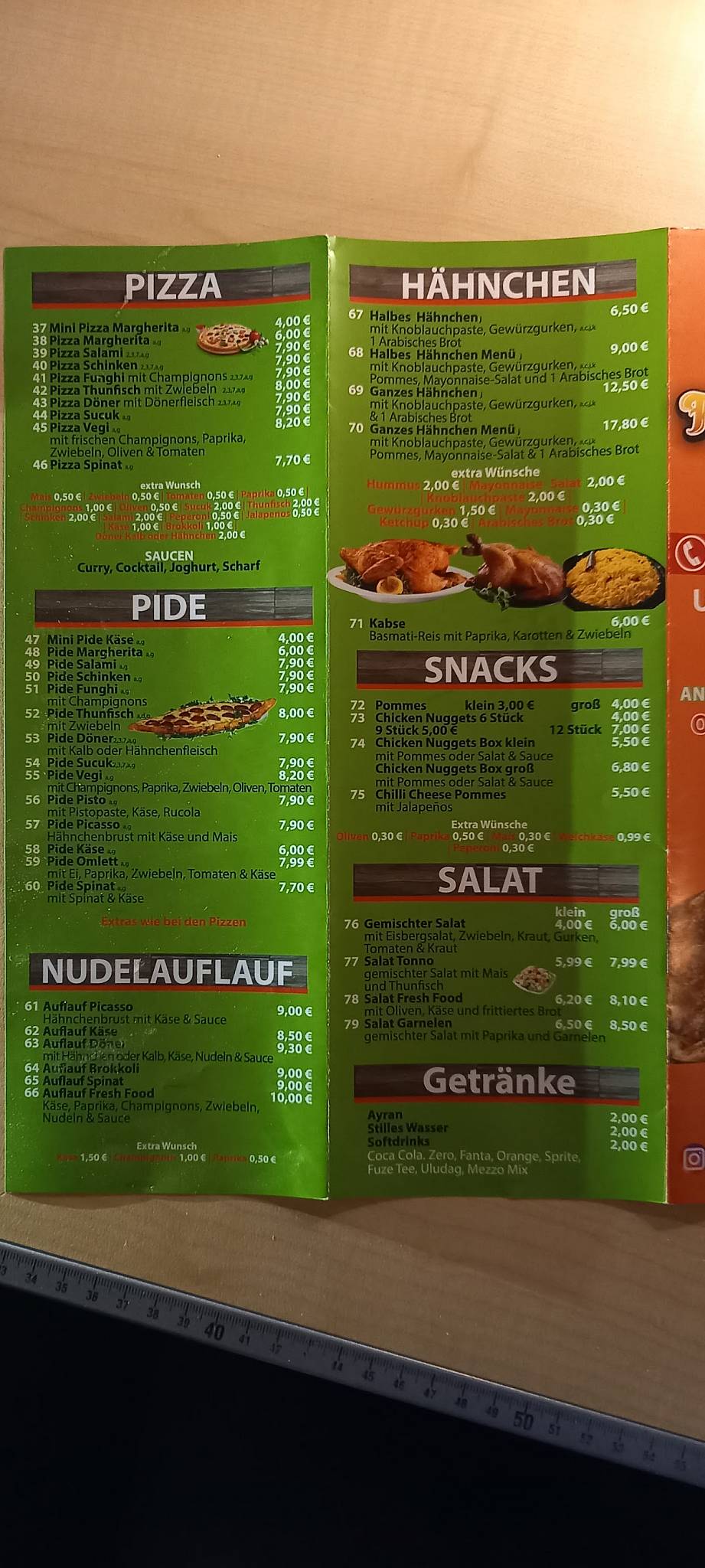 Speisekarte von Fresh Food restaurant, Marburg