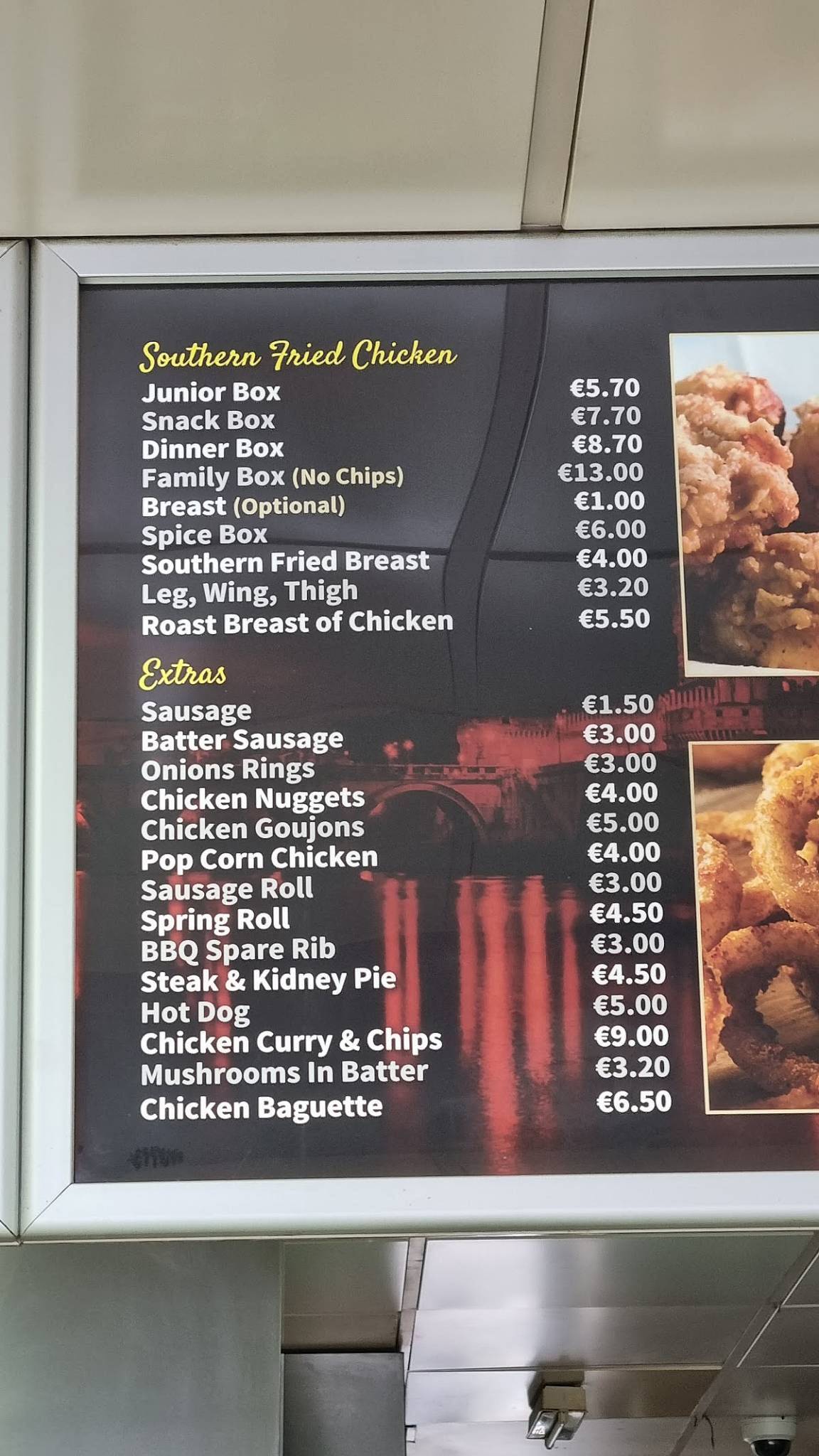 Menu at Marsella’s Take-away pizzeria, Rathcoole, Unit 9