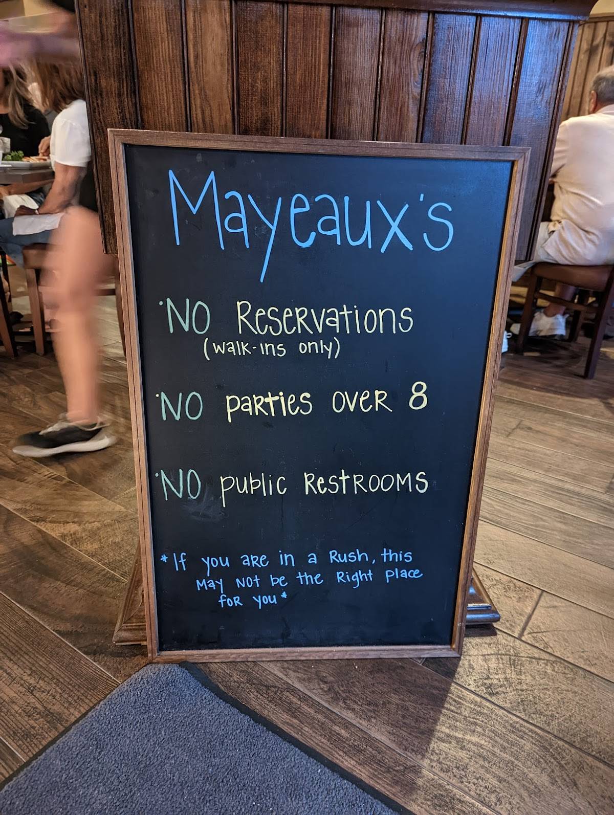 Menu at Mayeaux's Steak & Seafood Restaurant, Natchitoches