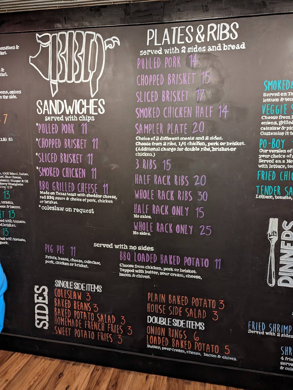 Menu at Hoot's BBQ & Steaks, McGehee