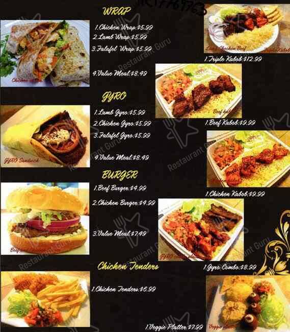 Menu at Mediterranean Delight restaurant, Hayward