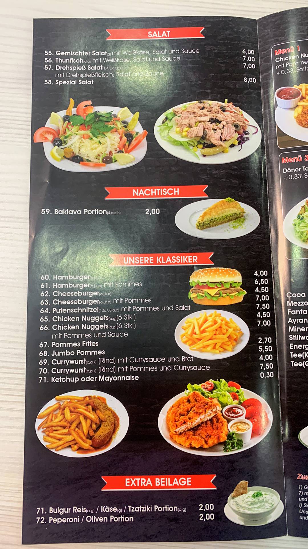 Meller Kebap Haus Menu