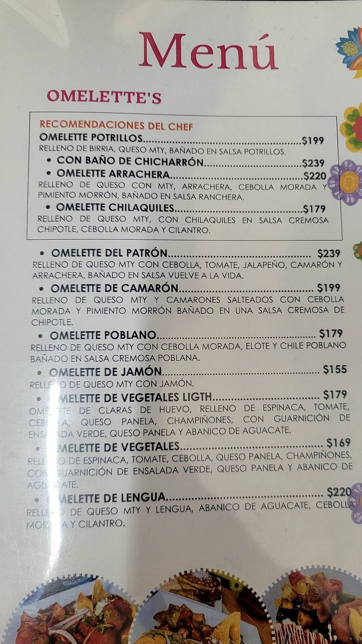Carta de Potrillos Restaurante - Suc. Pinos, Tijuana