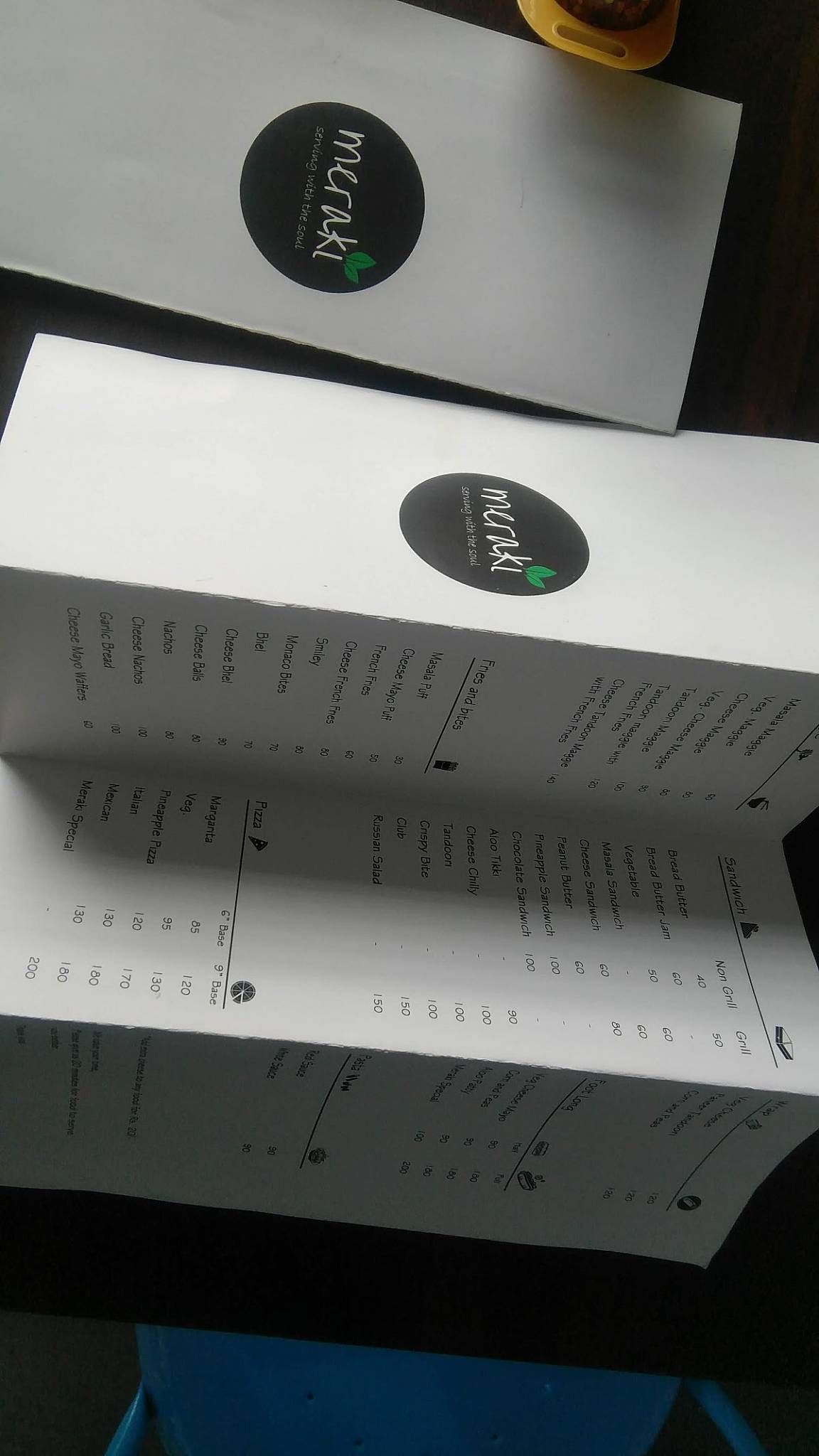 Menu at Meraki Cafe - Danny’s Coffee Bar, Rajkot