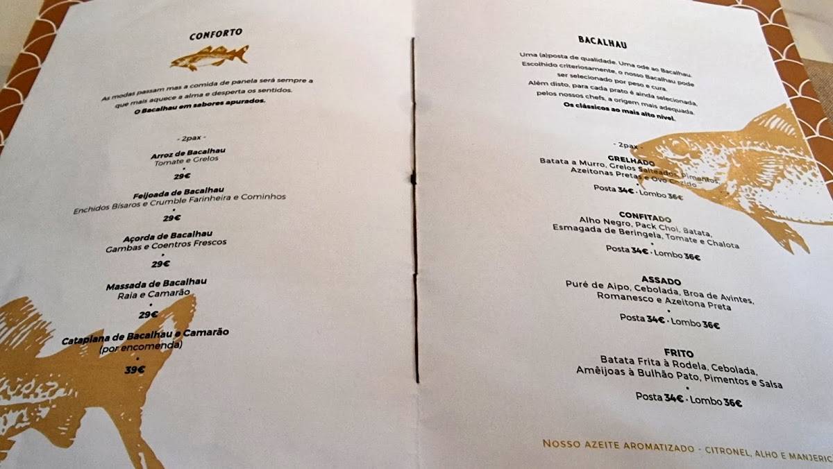 Menu at Mercearia do Bacalhau - Restaurante, Maia