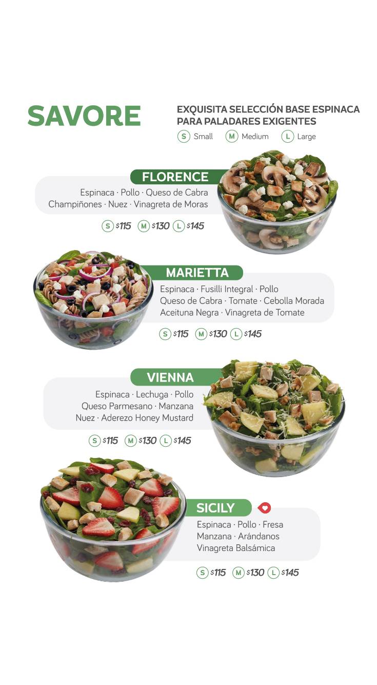 Carta del restaurante FreshSpot Col Mexico, Merida, 21 x 24