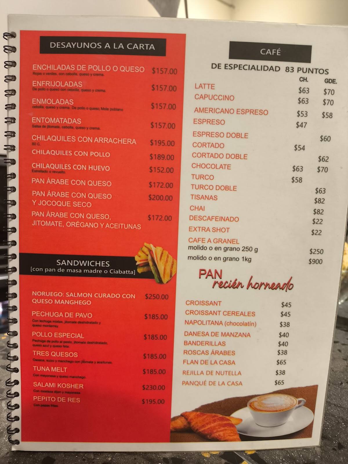 Carta de Jimmy Boy Café Bistro Parques Plaza, Ciudad de México