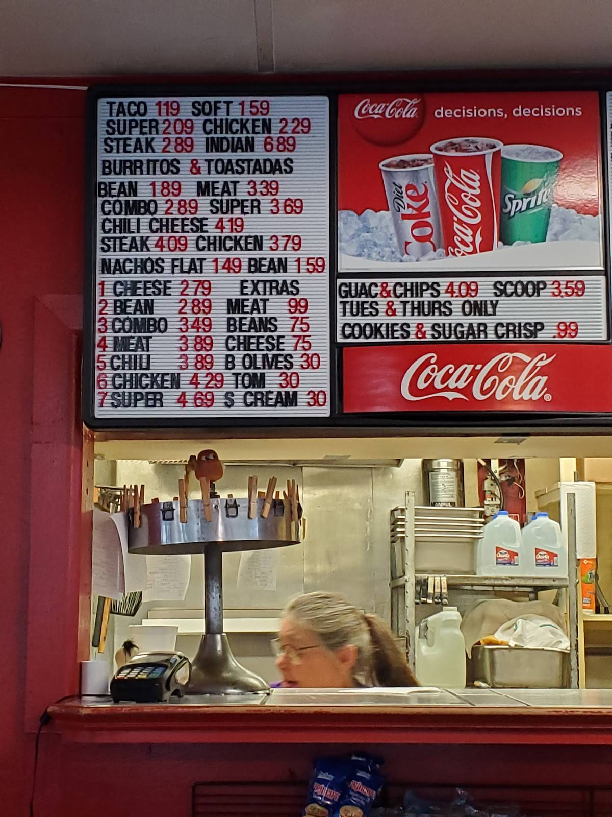 Menu at Mid Del Taco Inc restaurant, Del City