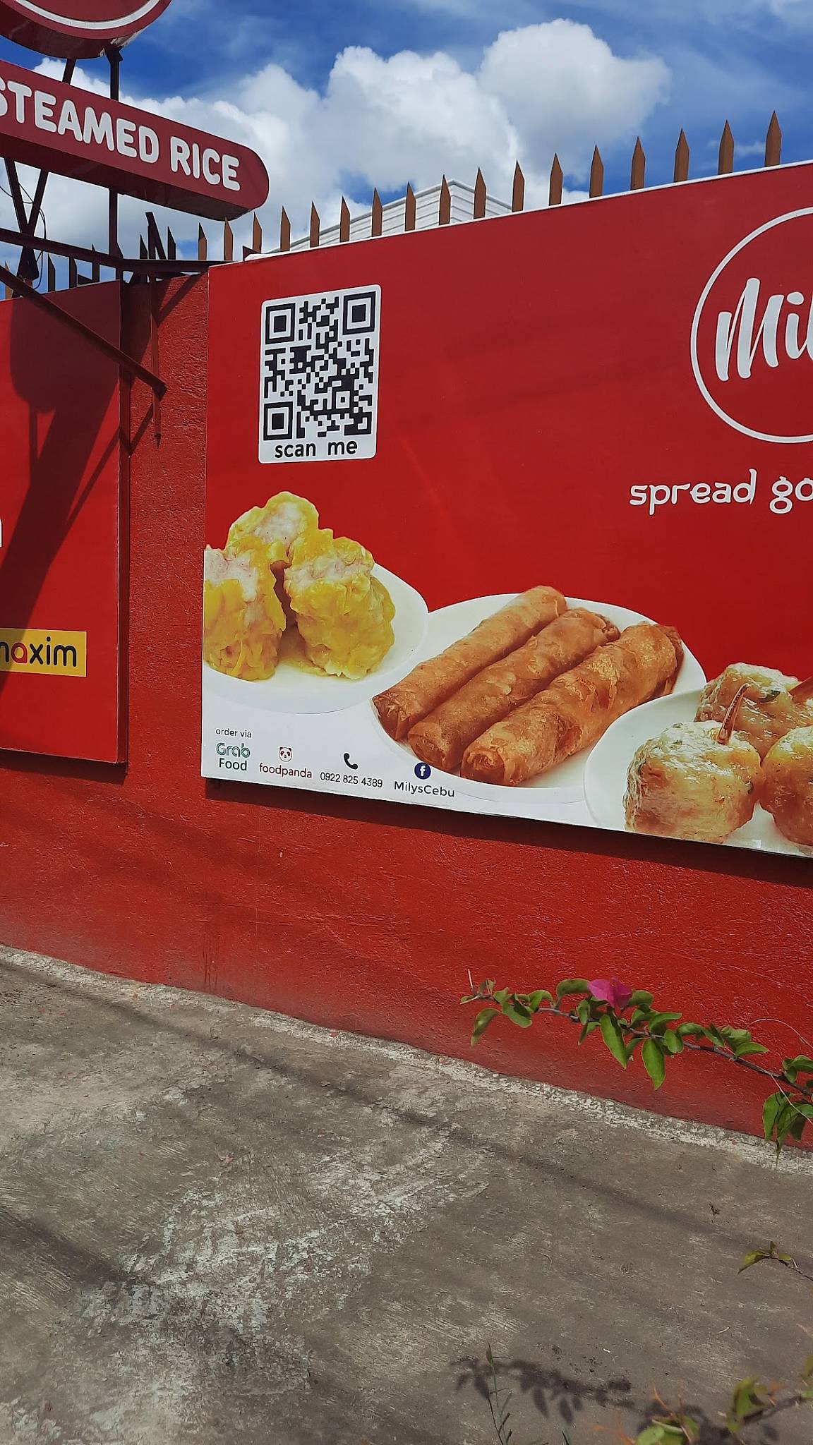 Menu at Mily's Siomai and Steamed Rice restaurant, Cebu City