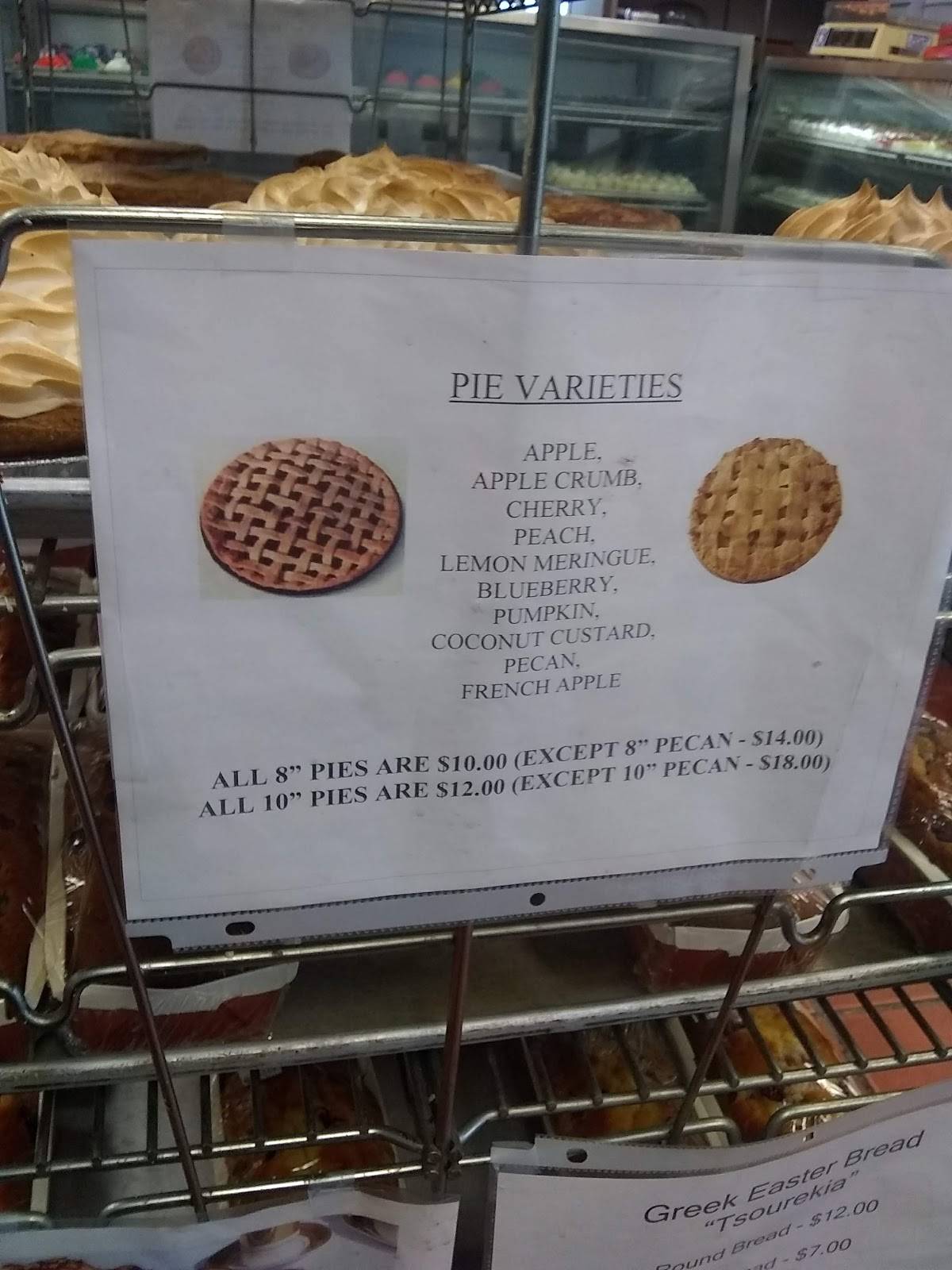 Menu at Minos Bakery, Pleasantville