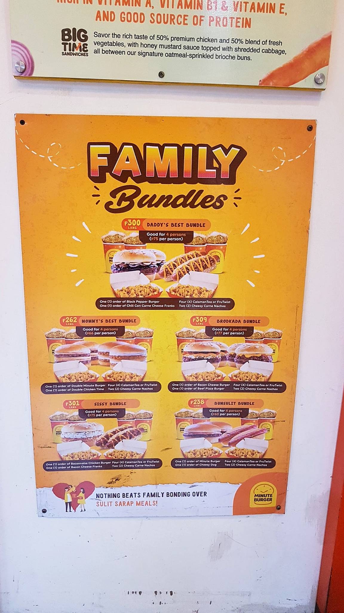 Carta del restaurante Minute Burger Filinvest 1 Rd., Ciudad Quezon