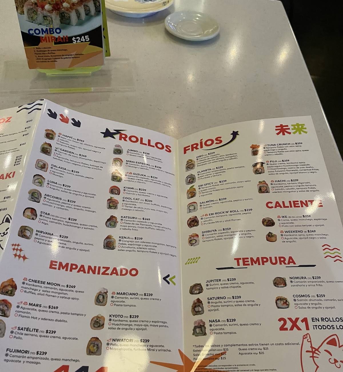 Menu at Mirai San Agustin restaurant, San Pedro Garza García, Av. Real ...