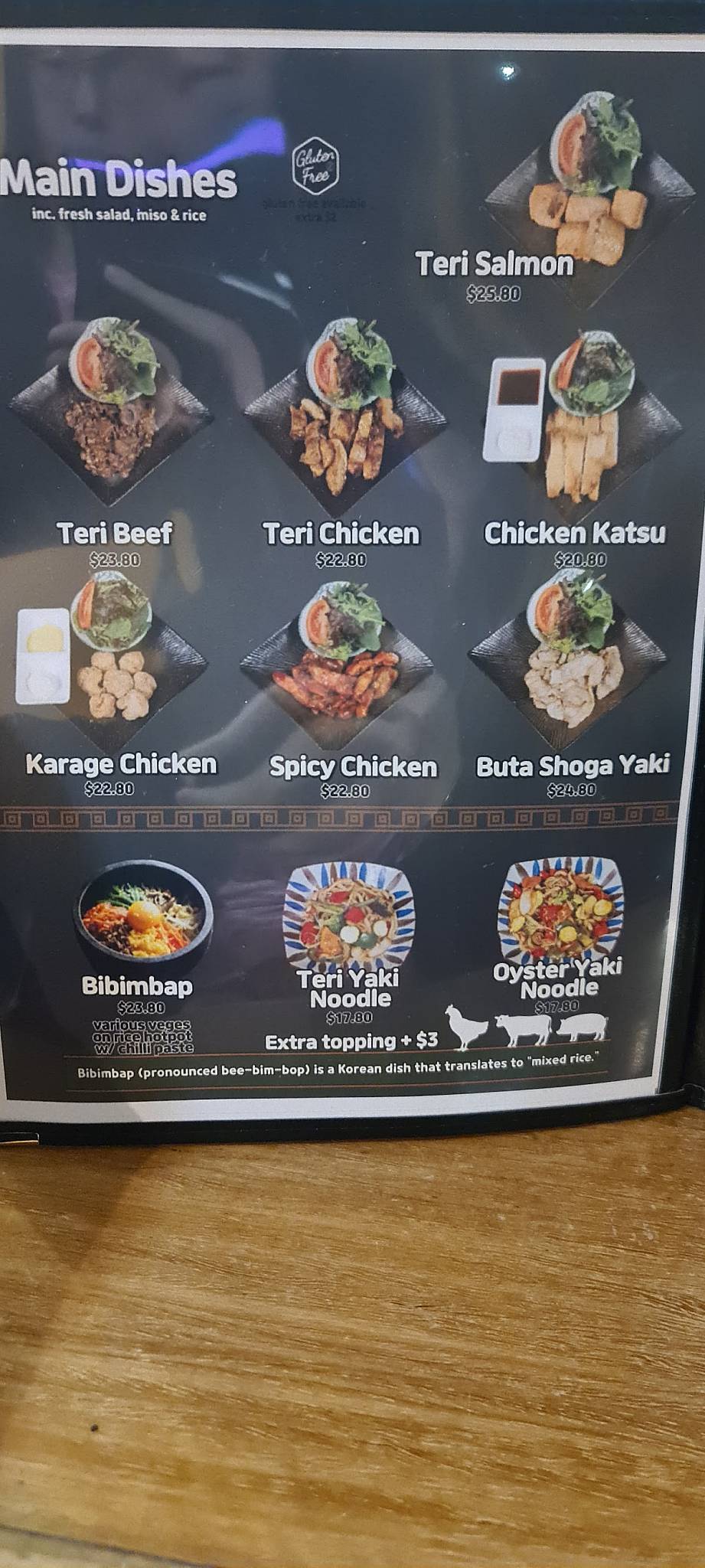 Menu at Moim Japanese Kitchen restaurant, Kirrawee