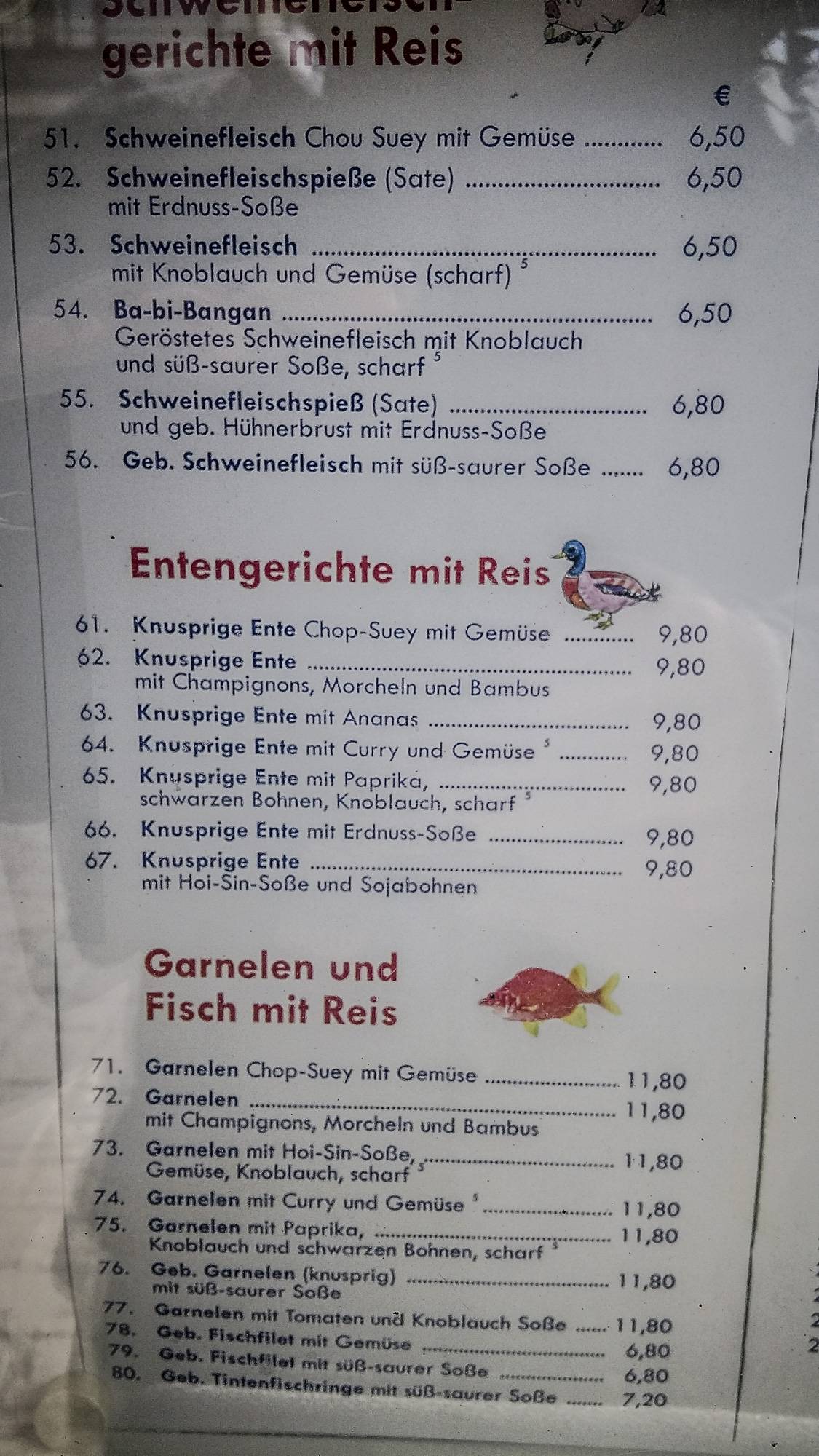 Speisekarte von Mok China Imbiss restaurant, Kaarst