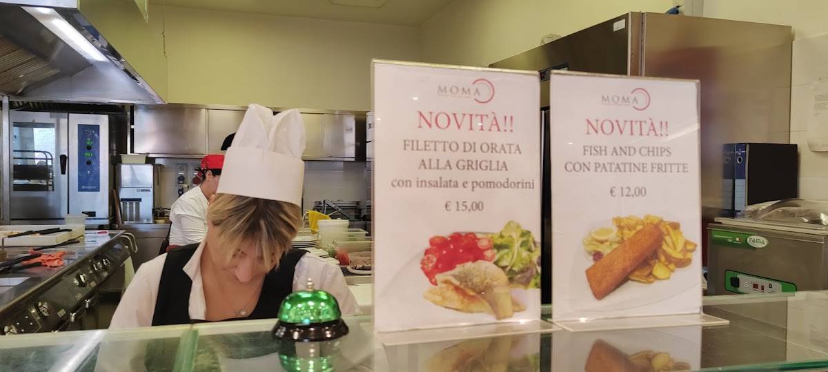 Menu at Moma restaurant, Venaria