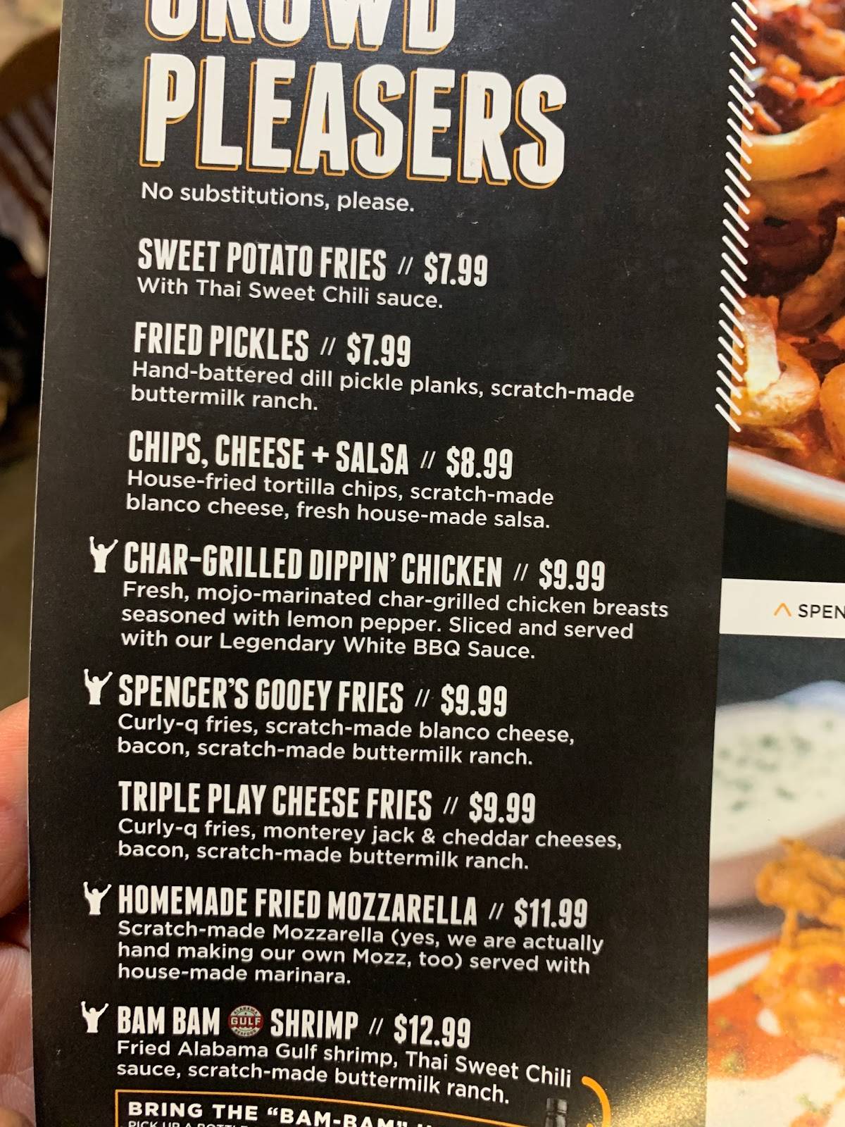 Menu at Baumhower's Victory Grille pub & bar, Montgomery